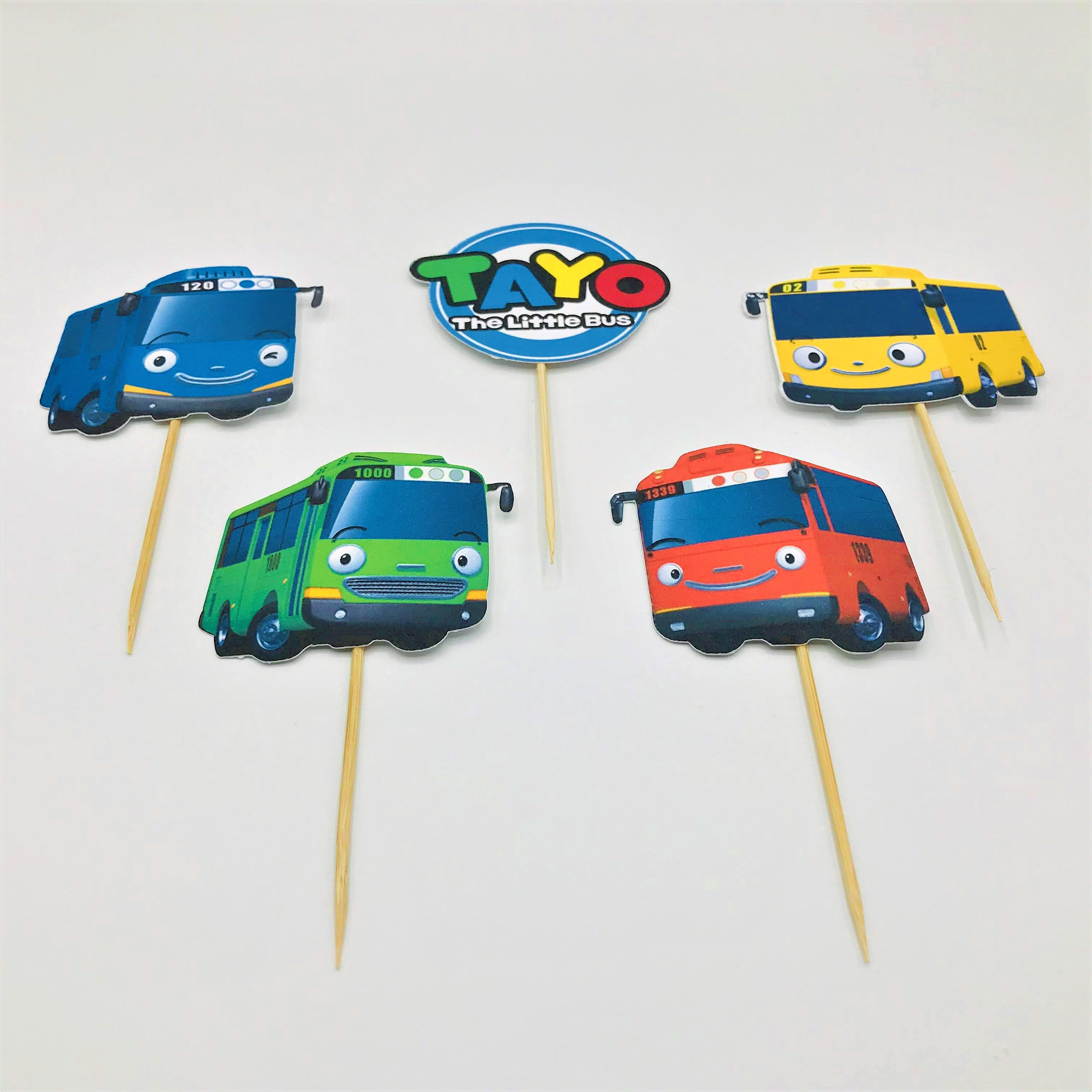Tayo the Little Bus Cupcake Toppers Tayo the Little Bus - Etsy UK