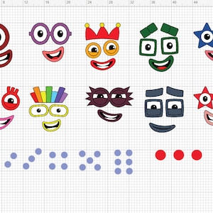 Die Cut Numberblocks Characters 1-10 Numberblocks Birthday - Etsy