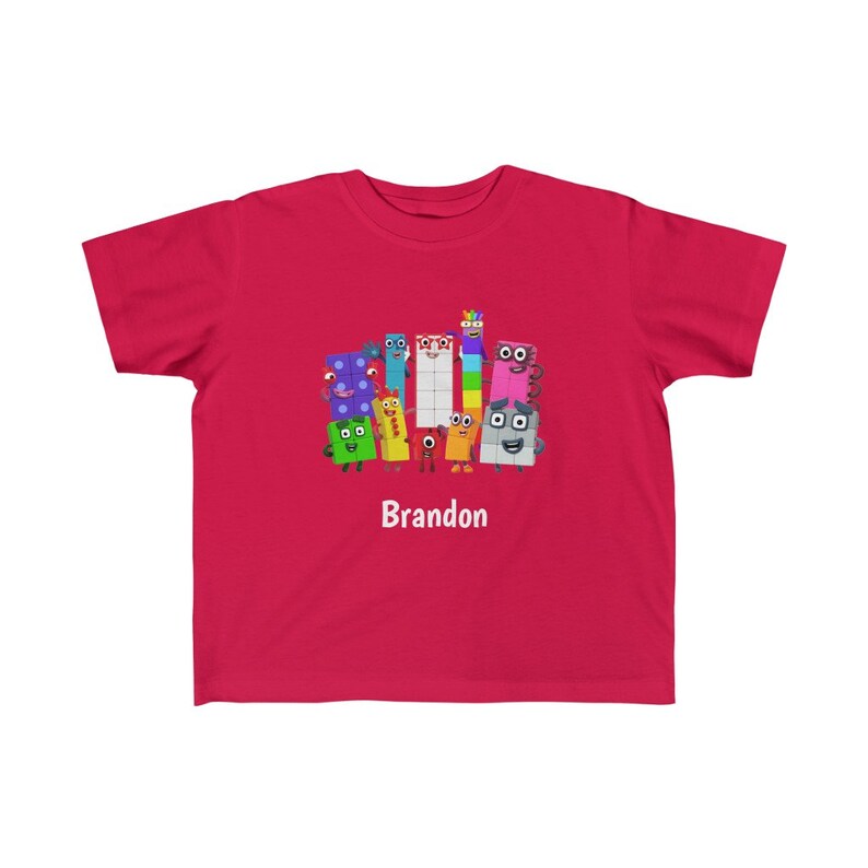 Personalized Numberblocks T-shirt 2T-6T Custom Numberblocks | Etsy