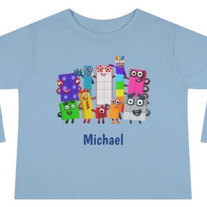 Personalized 1-10 Numberblocks Long Sleeve Shirt, 2T-6T, Unisex, 100% ...