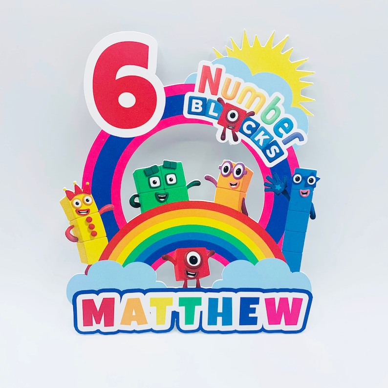 Numberblocks Cake Topper Numberblocks Inspired Cake Topper - Etsy
