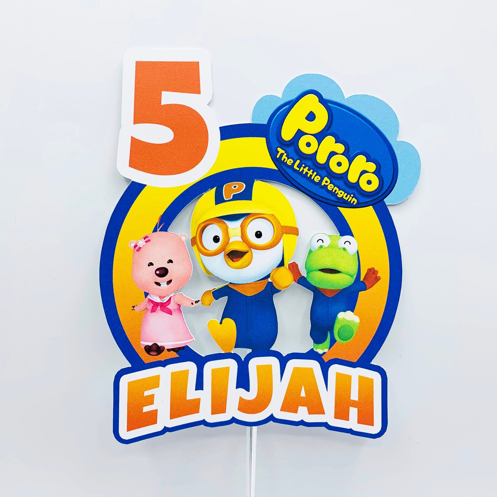 Pororo Cake Topper Pororo Inspired Cake Topper Pororo - Etsy