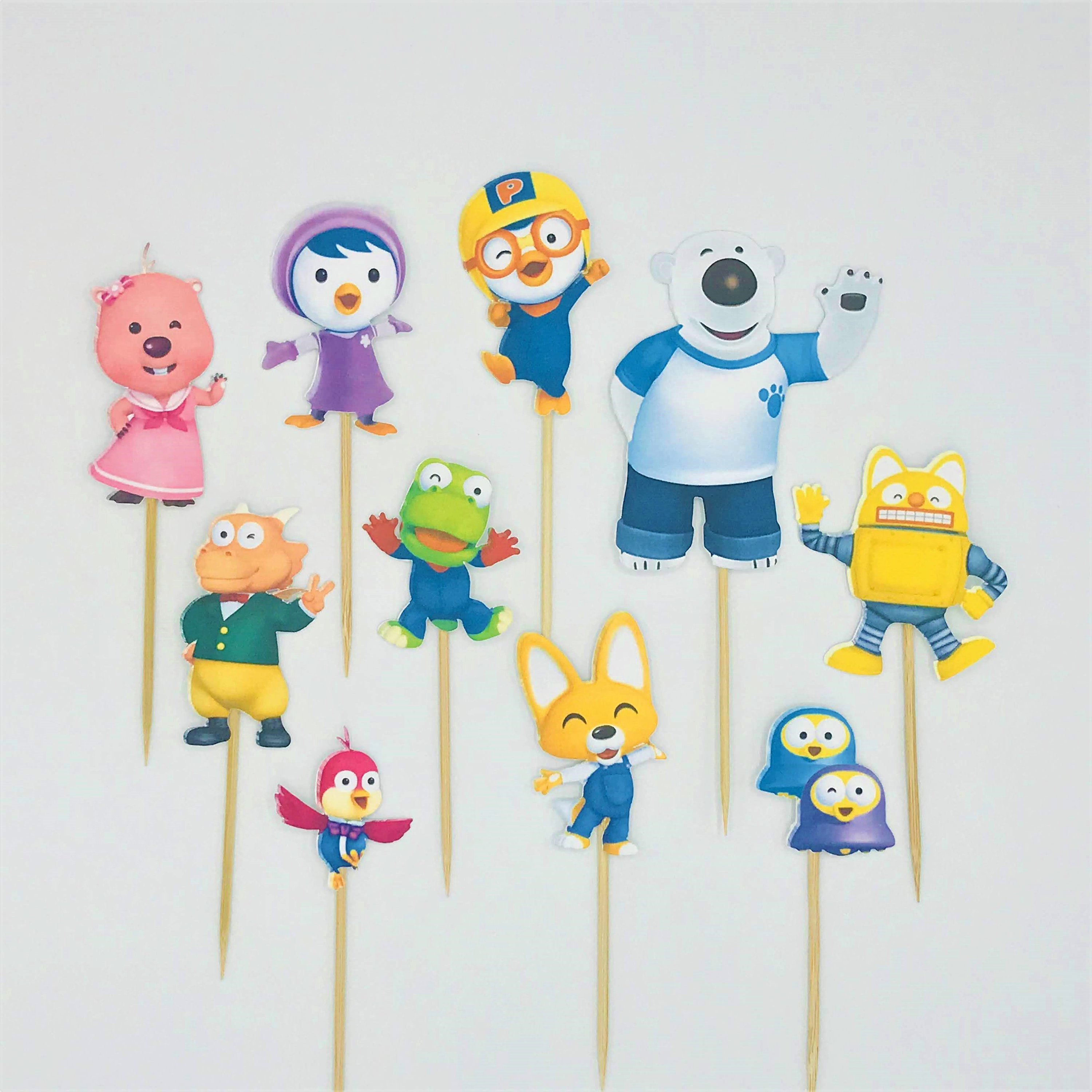 Pororo Cupcake Toppers Pororo Inspired Cupcake Toppers - Etsy Ireland