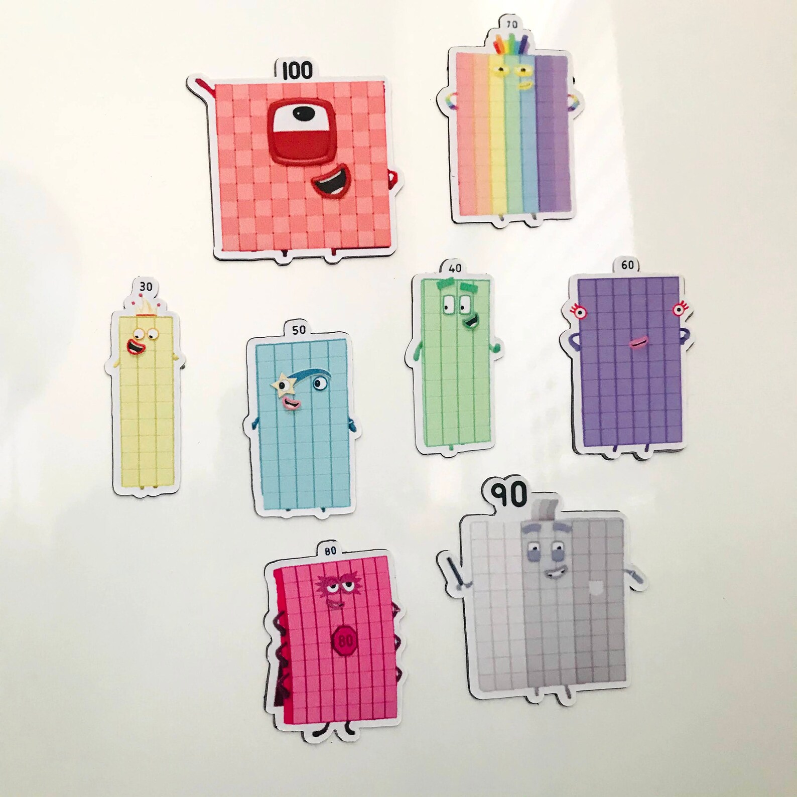 Magnetic Numberblocks Sets 1-10 11-20 30-100 Waterproof | Etsy