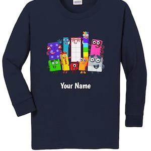 Numberblocks Long Sleeve T-shirt, Youth XS-XL - Etsy