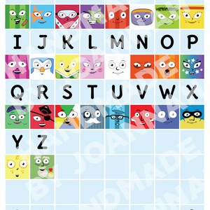 Alphablocks Stickers for 1 Blocks Characters A-Z Alphabet Stickers ...