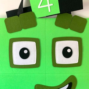 Numberblock Four Costume, Halloween Costume, Birthday Costume ...