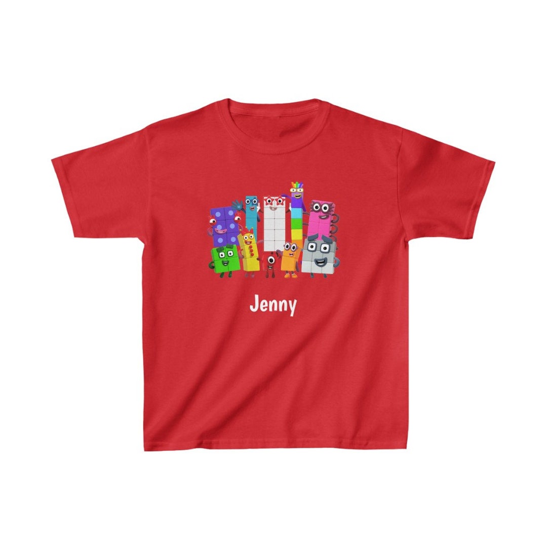 Personalized Numberblocks T-shirt, Youth XS-XL, Custom Numberblocks T ...