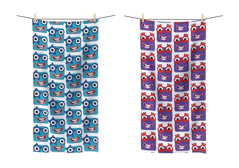 Numberblocks Bath Towel Characters 1-10 polycotton - Etsy Canada