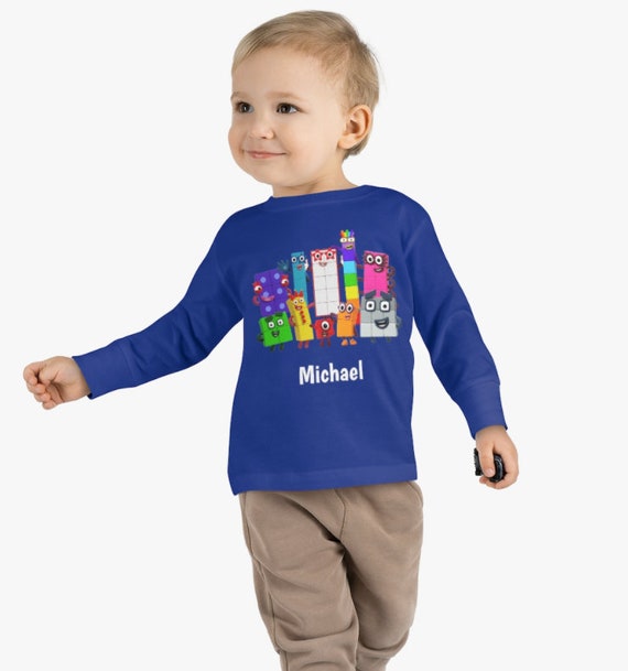 Personalized 1-10 Numberblocks Long Sleeve Shirt 2T-6T | Etsy