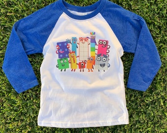 Numberblocks Shirt Number Blocks Shirt Number Blocks Kids - Etsy