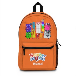 Personalized Numberblocks School Backpack (8 Color Options!) - Etsy