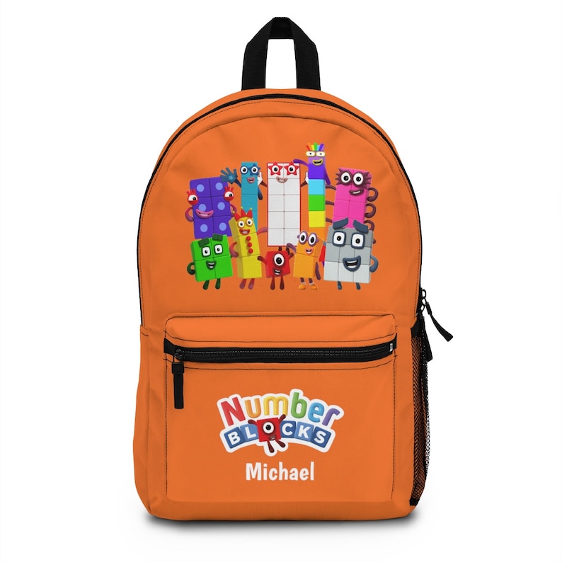 Personalized Numberblocks School Backpack (8 Color Options!) - Etsy