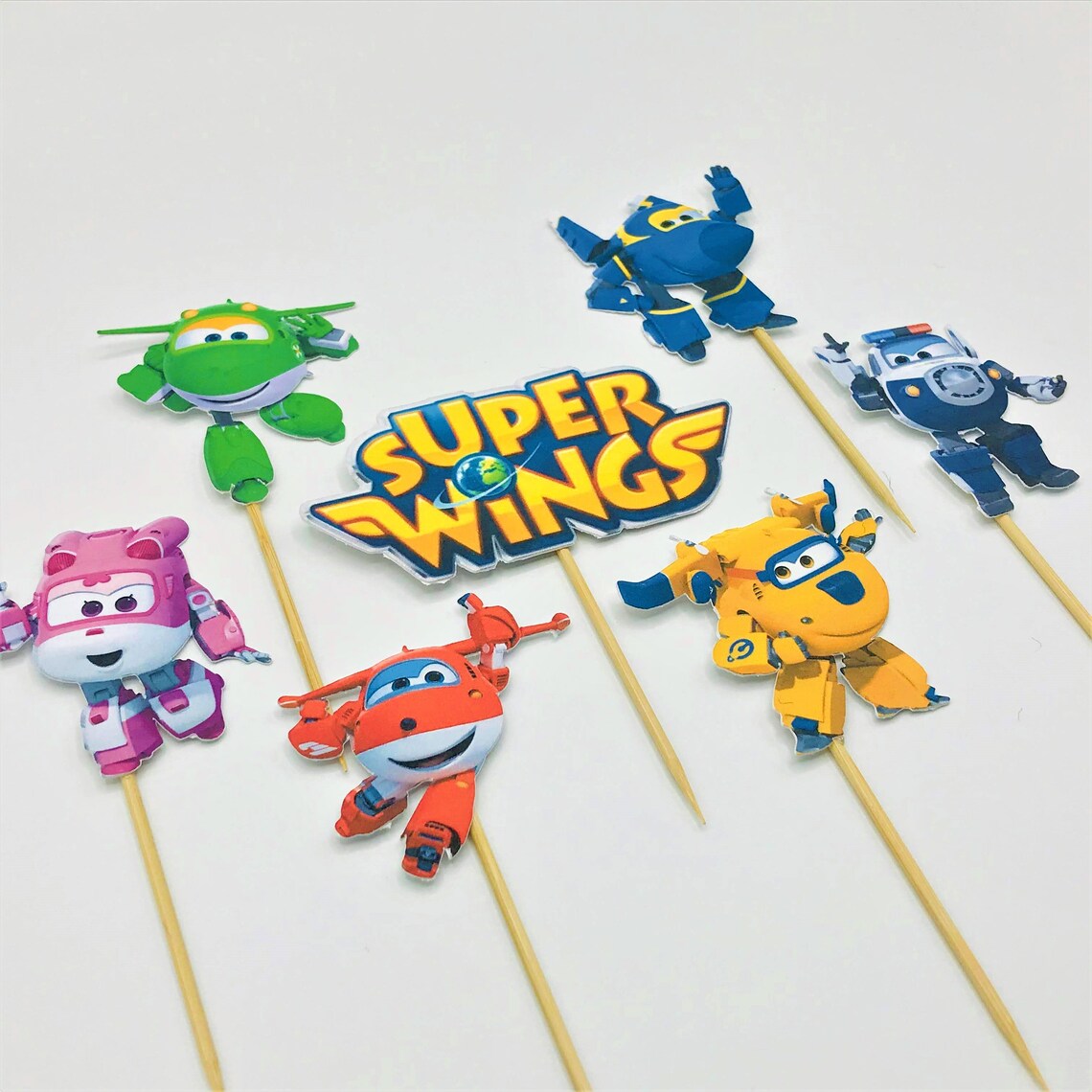 Super Wings Cupcake Toppers Super Wings Inspired Cupcake - Etsy