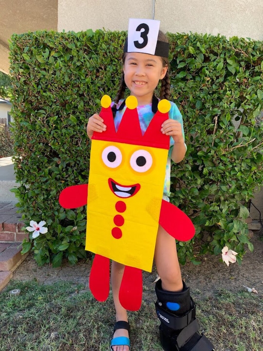 Numberblocks Three Costume Halloween Costume Birthday Etsy