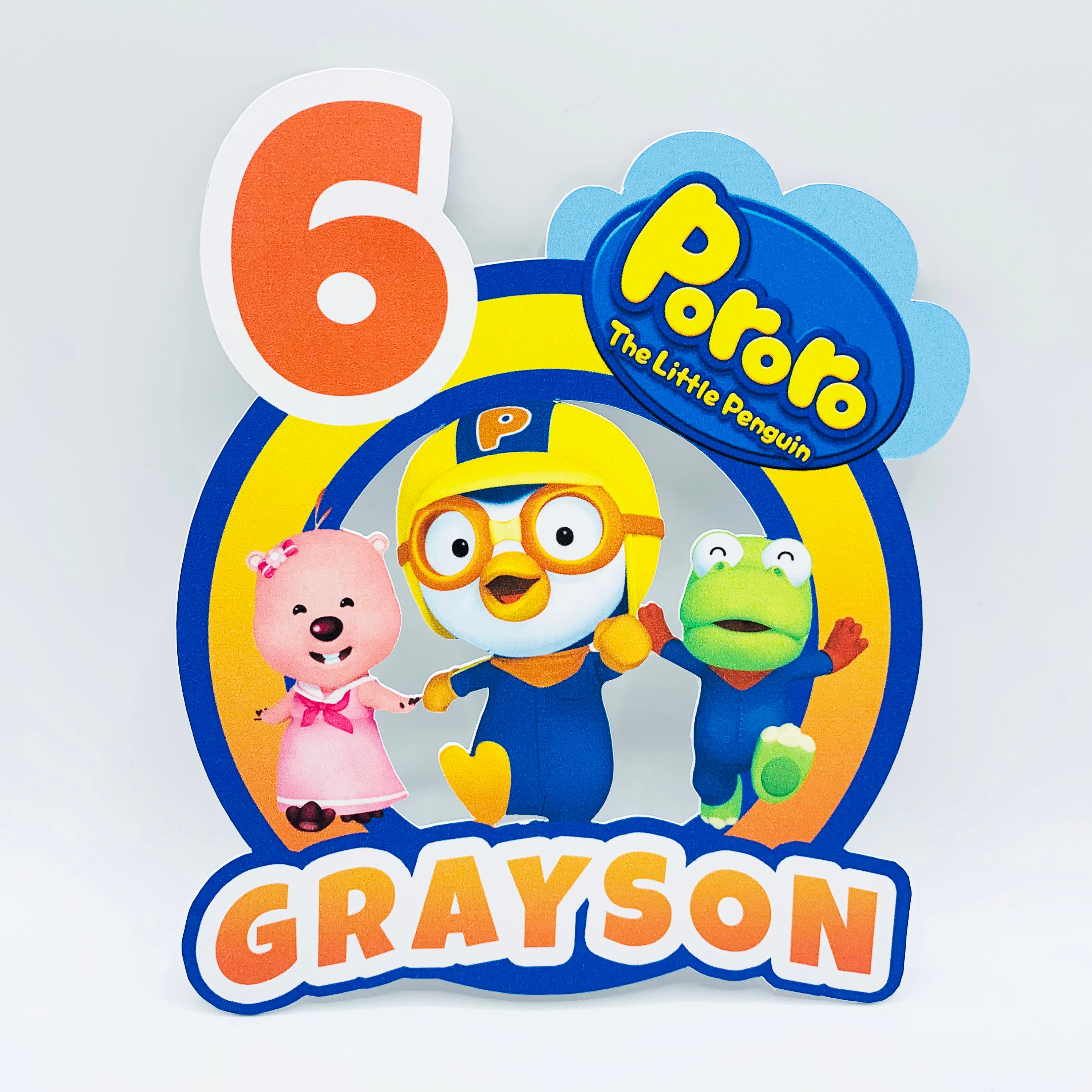 Pororo Cake Topper Pororo Inspired Cake Topper Pororo - Etsy Finland