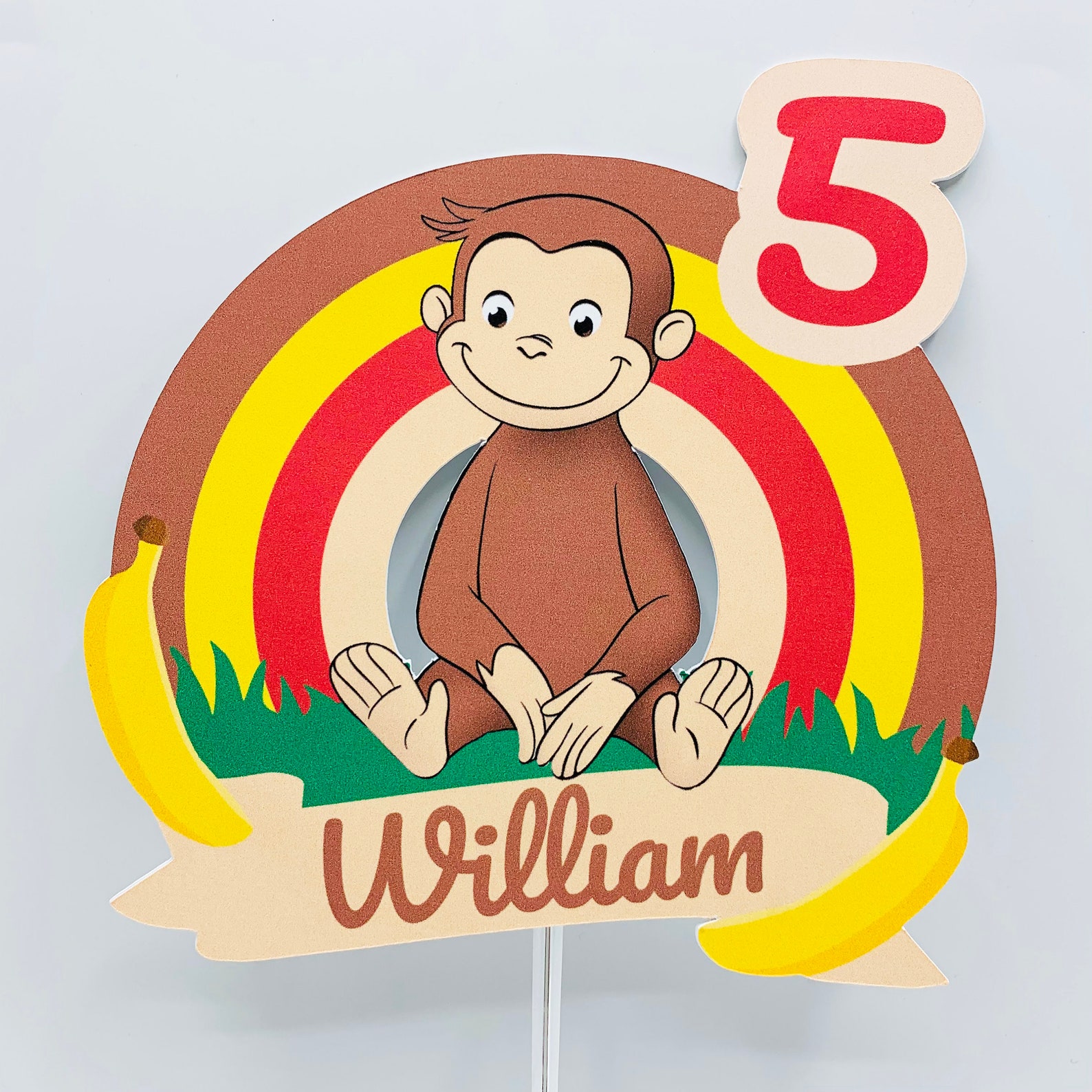 Curious George Cake Topper Curious George Inspired Cake - Etsy