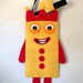 Numberblock Three Costume, Halloween Costume, Birthday Costume ...