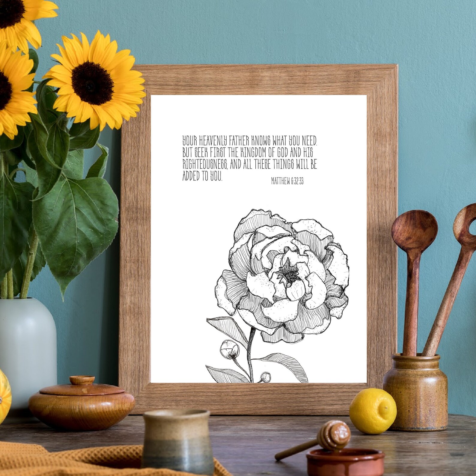 SEEK FIRST Matthew 6:22-23 Downloadable Art Print Modern Bible Verse ...