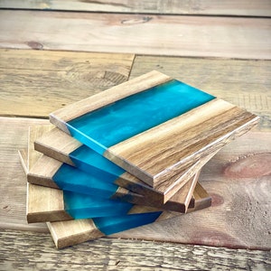 Actual Live Edge Epoxy Coasters. the Real Thing - Etsy