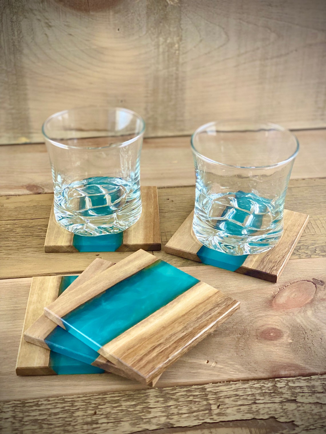 Actual Live Edge Epoxy Coasters. the Real Thing | Etsy