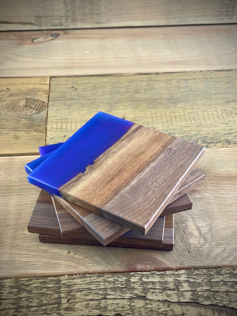 Actual Live Edge Epoxy Coasters. the Real Thing | Etsy