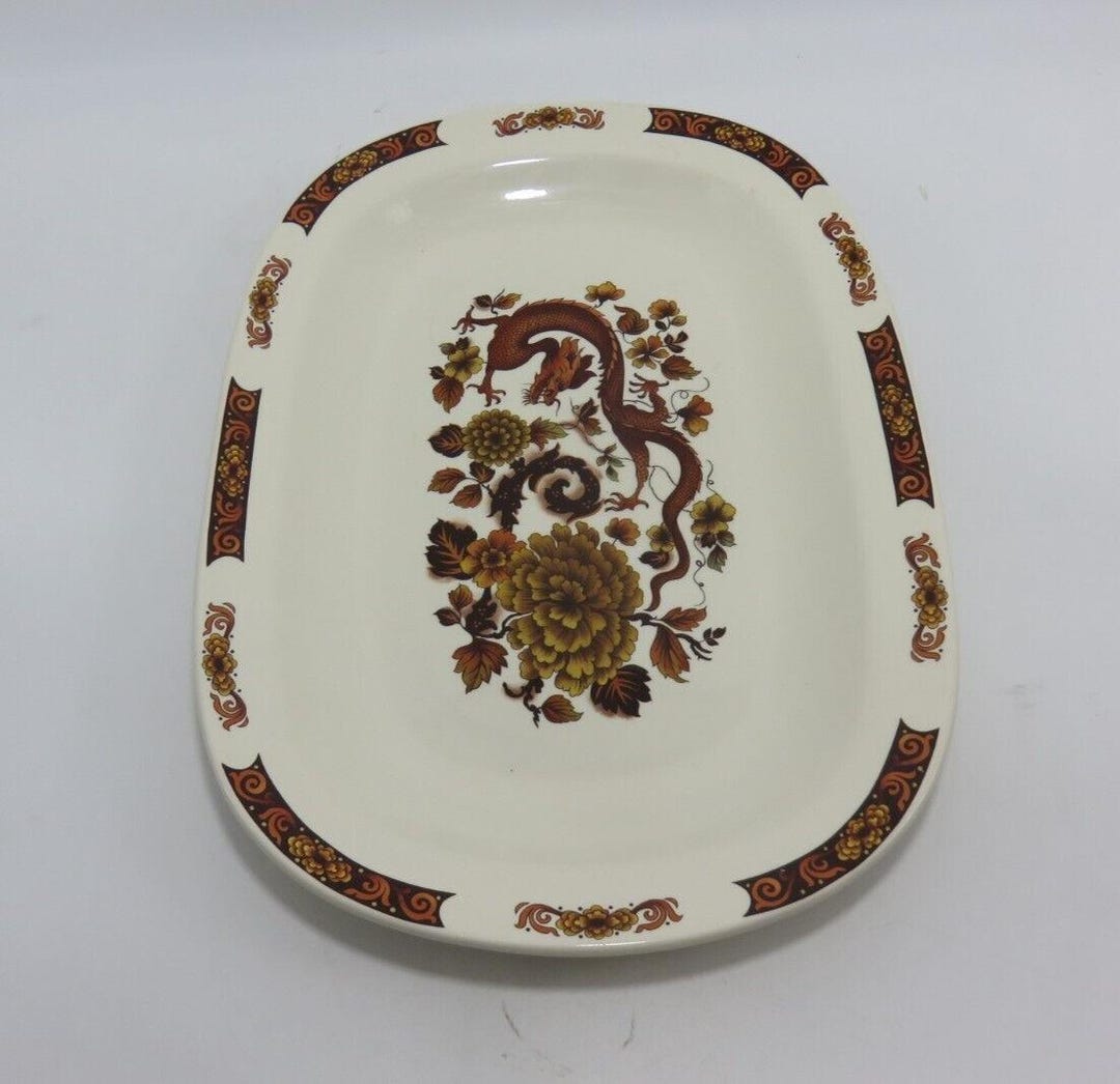 MYOTT MEAKIN Platter Franciscan Dynasty DRAGON of Kowloon 15 England - Etsy