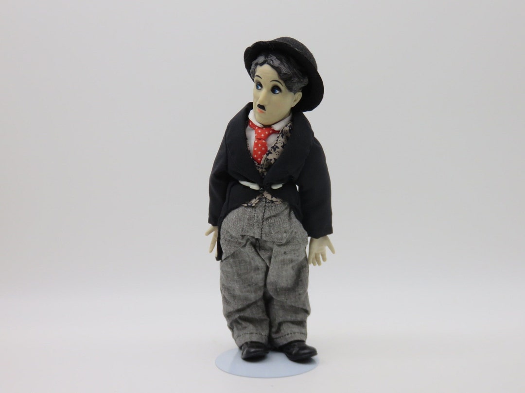 Rare Vintage Charlie Chaplin 1989 Doll With Stand Hat and Cane - Etsy