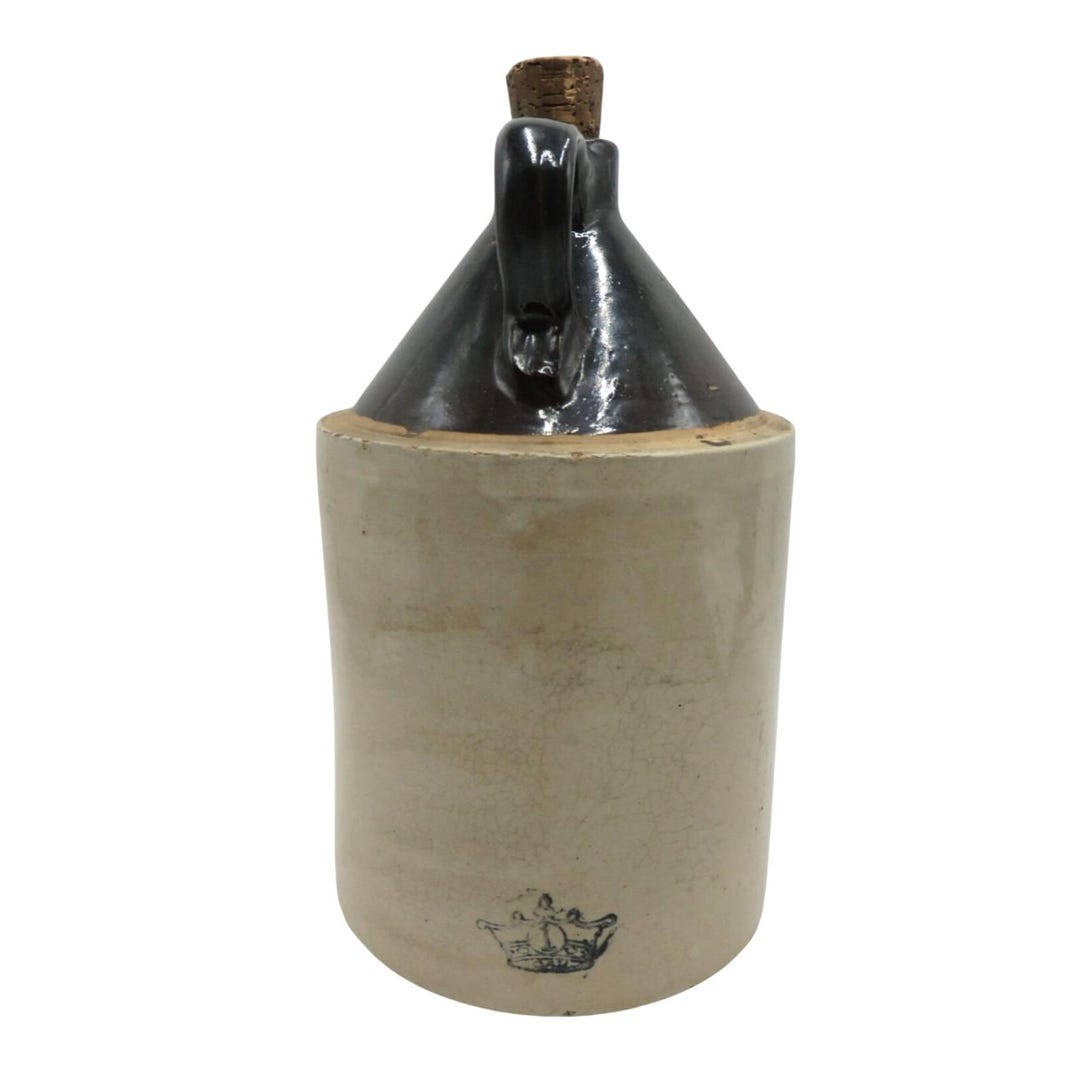 Ransbottom Antique Stoneware Two-tone Whiskey Jug With Cork Stopper ...