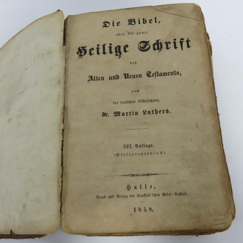 German Bible - Etsy