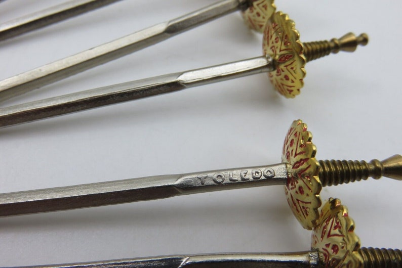 Vintage Set of 22 Toledo Miniature Sword Cocktail Food Picks Unique ...