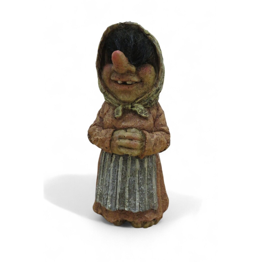 Zemeno Troll Witch Fairy With Tail Kerchief Dress Apron Black Hair ...