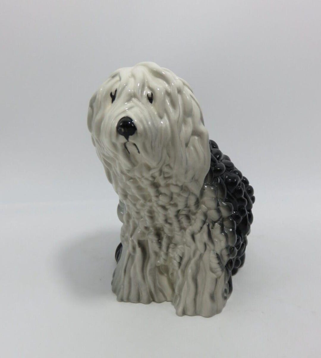 Vintage Beswick Black and White English Sheep Dog Figurine 453 Made in ...