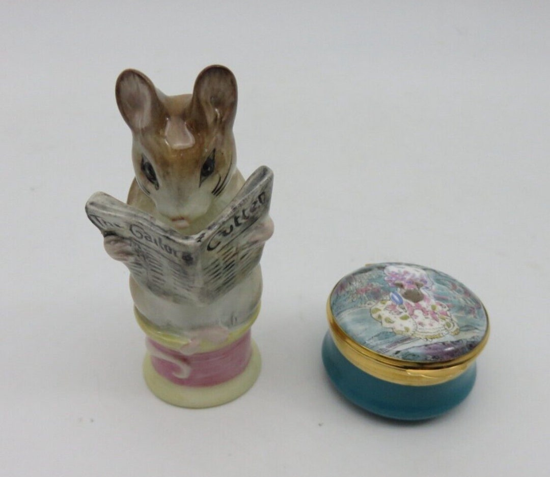 Crummles Beatrix Potter Trinket Box and Beswick Tailor of Gloucester ...