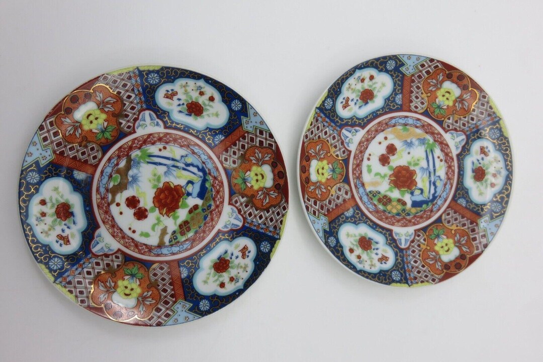 2 Vintage Tajimi Japan Imari Plates 6.3"-us Duties Prepaid - Etsy