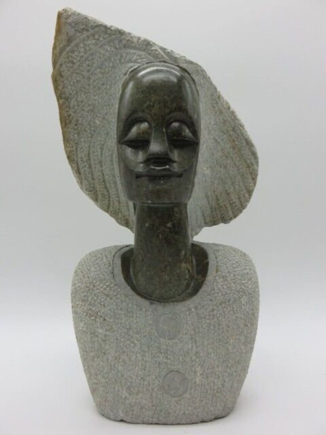 Female Human Bust Hand Carved From Green Opal Stone in Zimbabwe, Africa ...