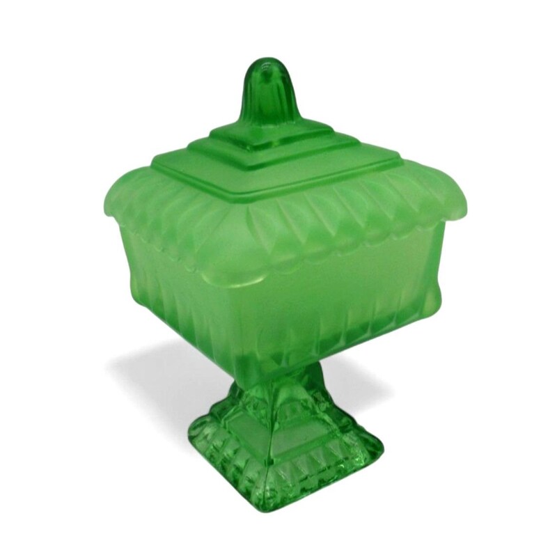 Frosted Green Candy Dish Lid - Etsy Canada