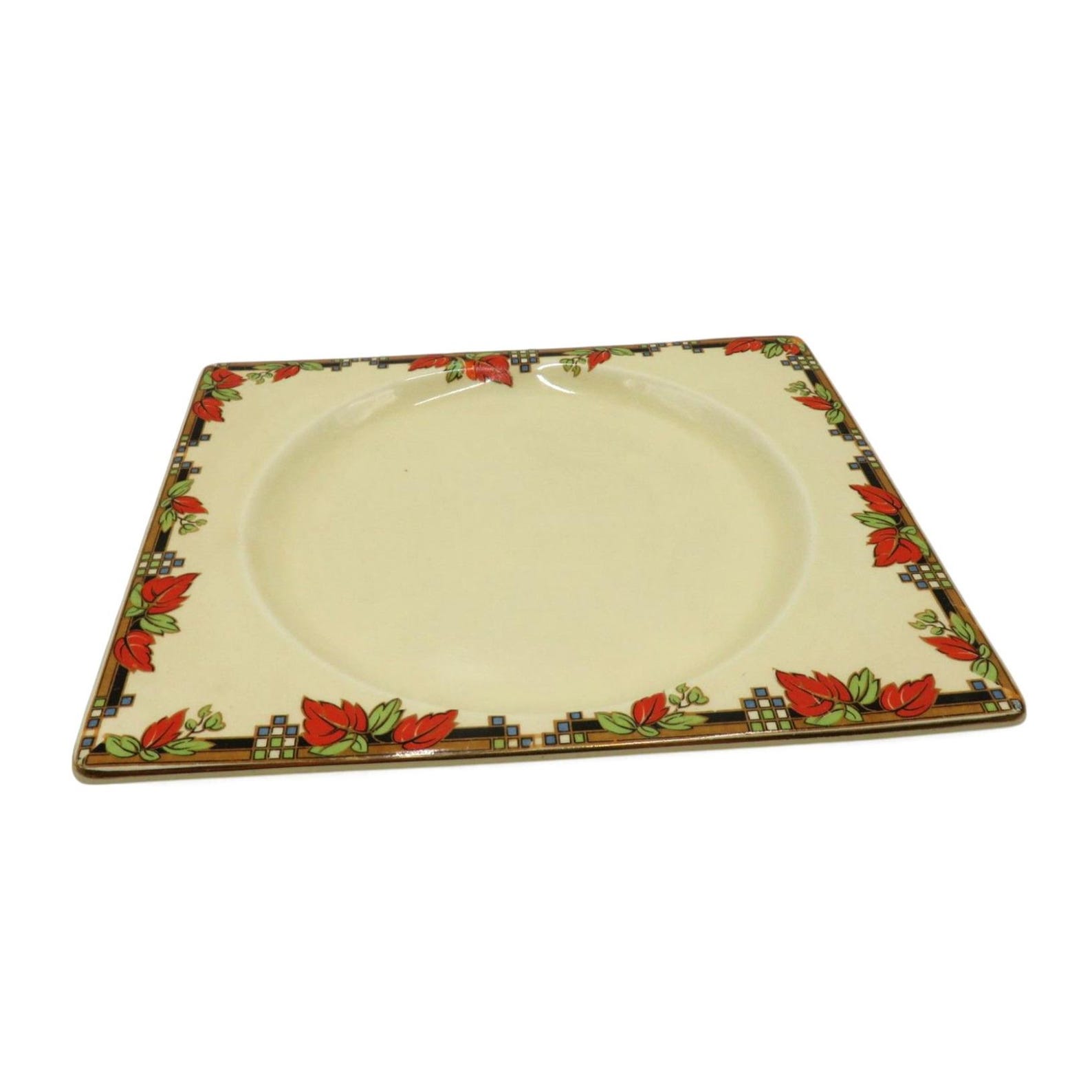 Royal Staffordshire the Biarritz Leaf Border Plate England Vintage-us ...