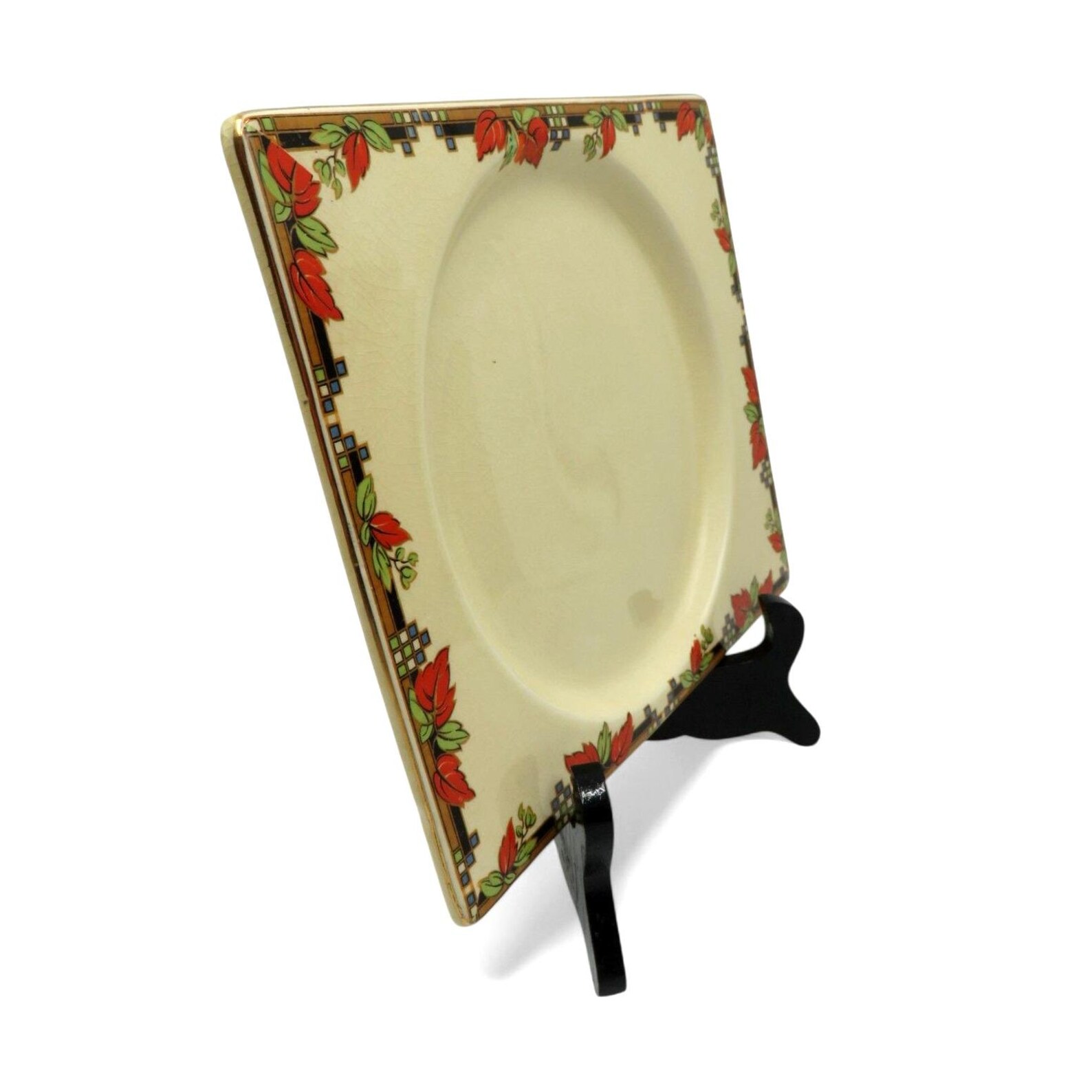 Royal Staffordshire the Biarritz Leaf Border Plate England Vintage-us ...