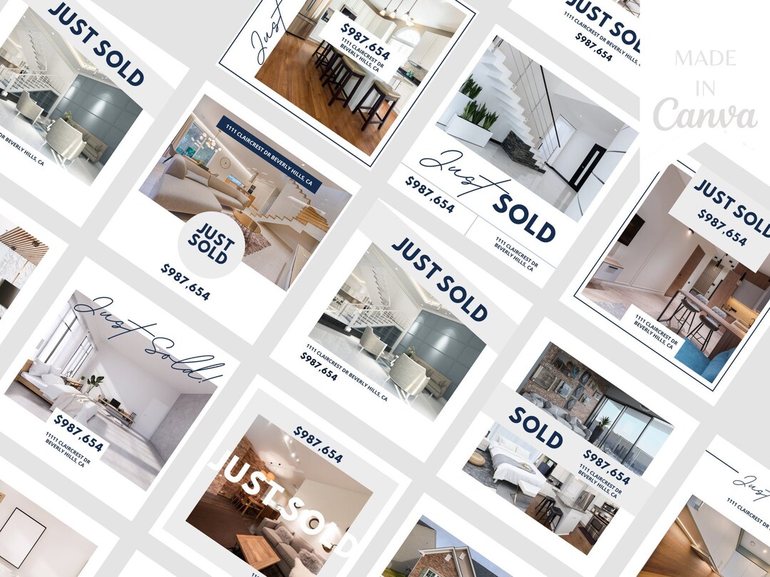 20 Just Sold,realtor Templates,real Estate Templates,real Estate Social ...