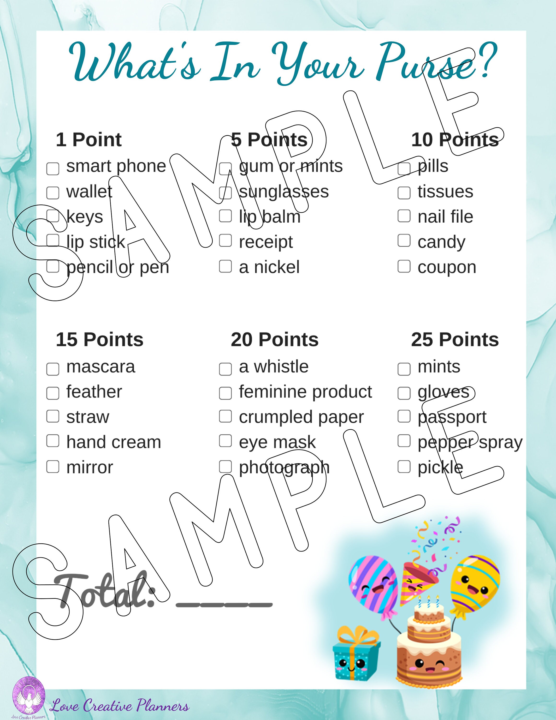 12 Printable Birthday Cake Party Games | Tweens | Adults | Birthday ...