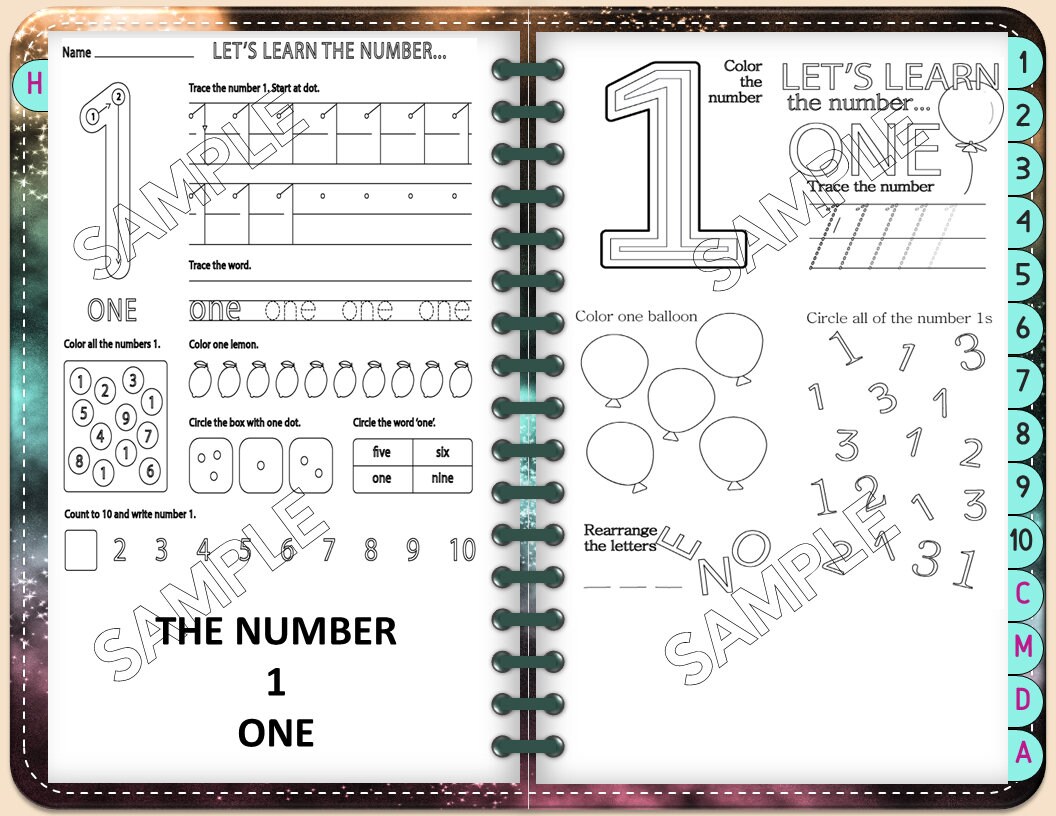 My Learning Numbers Digital Activity Book, Learn to Count From 1-10 ...