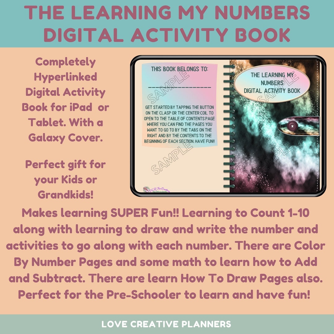 My Learning Numbers Digital Activity Book, Learn to Count From 1-10 ...