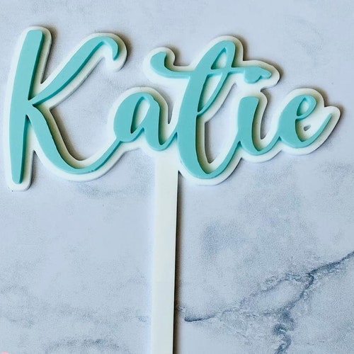 Flag Birthday Name Cake Topper Personalised Cake Topper Name - Etsy UK