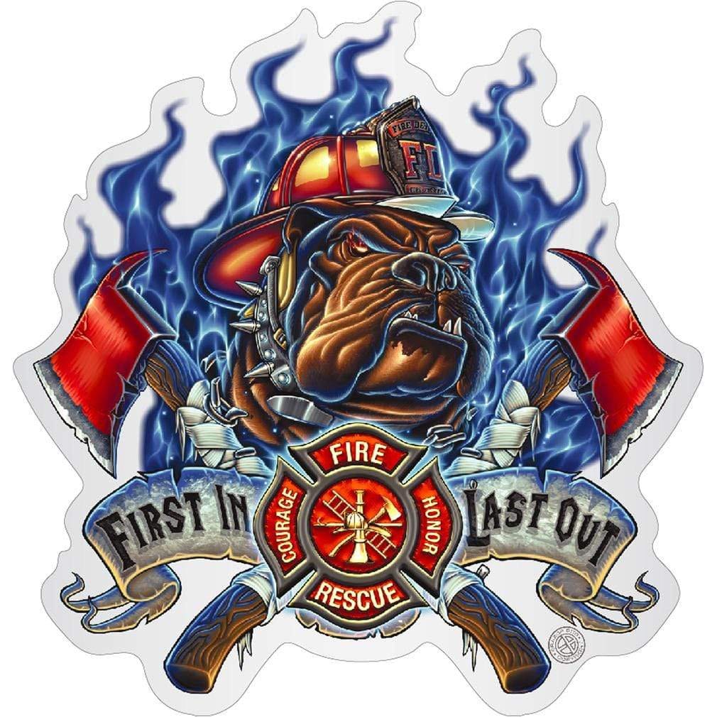 Firefighter First in Last Out Premium Reflective Decal - Etsy