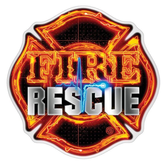 Fire Rescue Premium Reflective Decal | Etsy