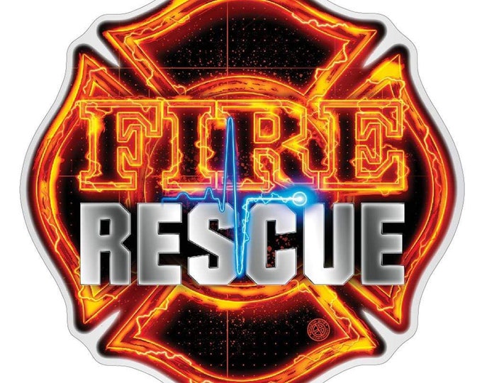 Fire Rescue Premium Reflective Decal - Etsy