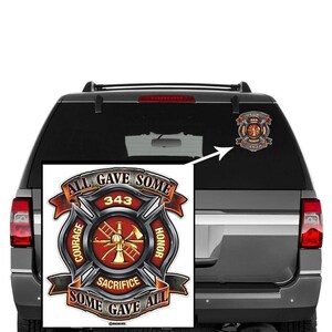 Fire Honor Courage Sacrifice 343 Badge Premium Reflective Decal - Etsy
