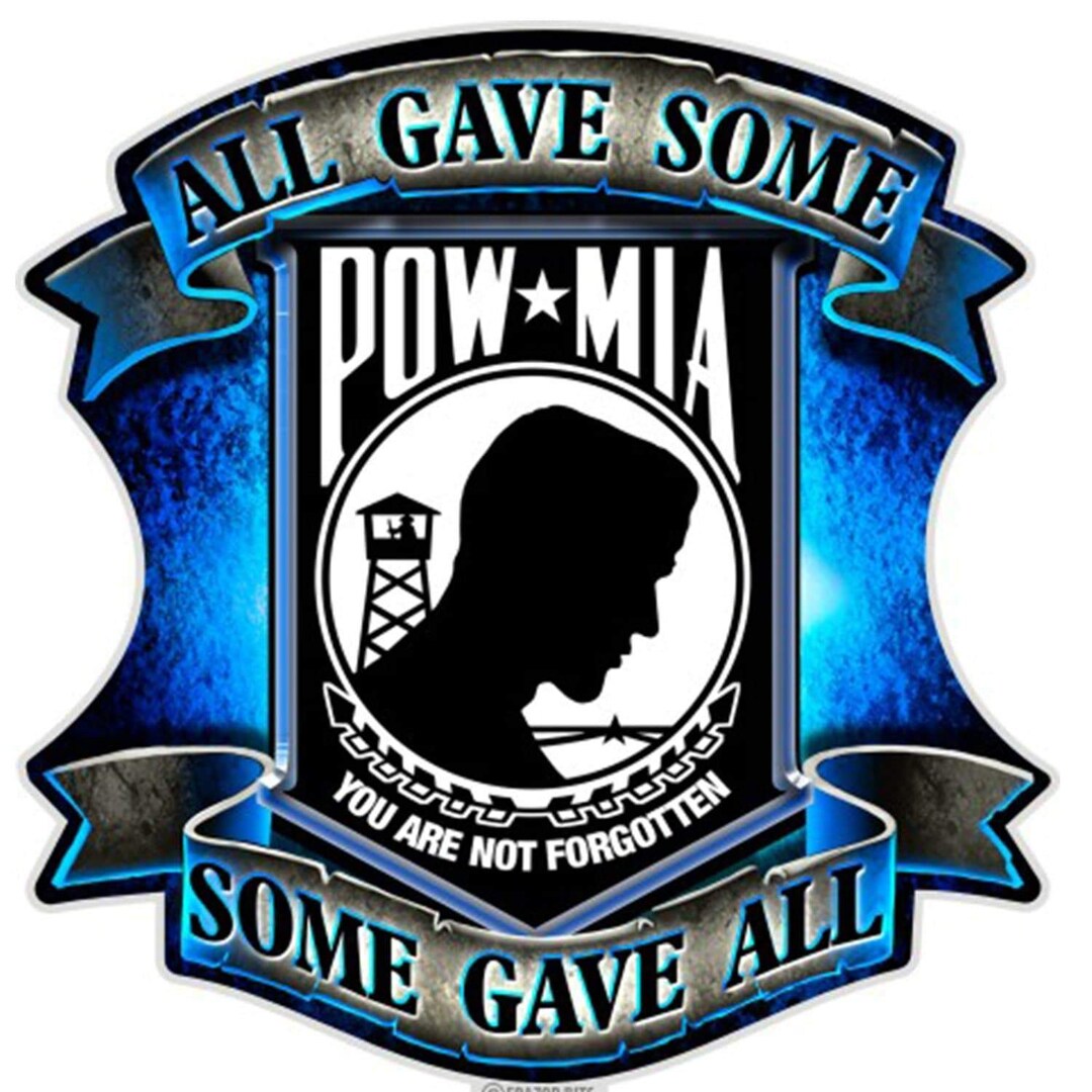 Military POW Decal: Blue Reflective Vinyl - Durable Outdoor Sticker - Etsy