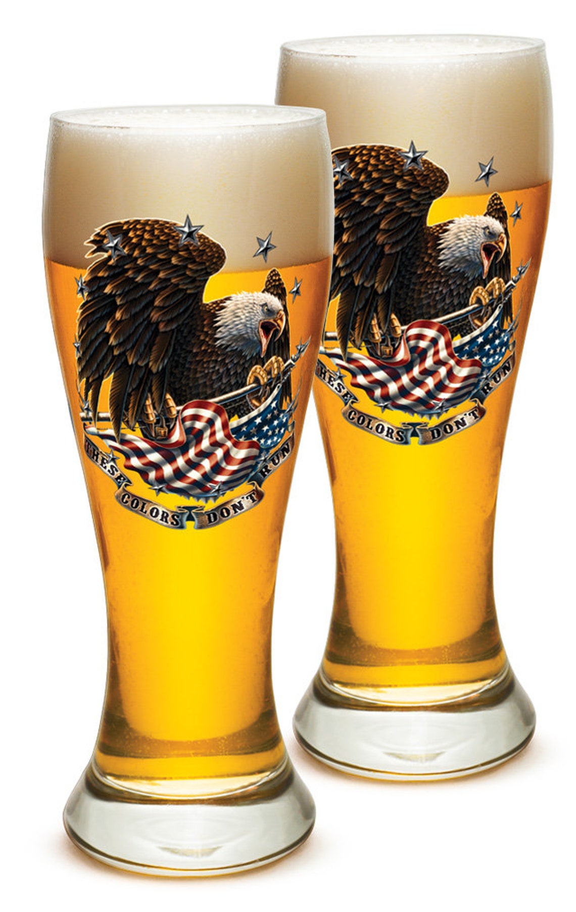 These Colors Don't Run US Flag Patriotic 23oz Pilsner - Etsy